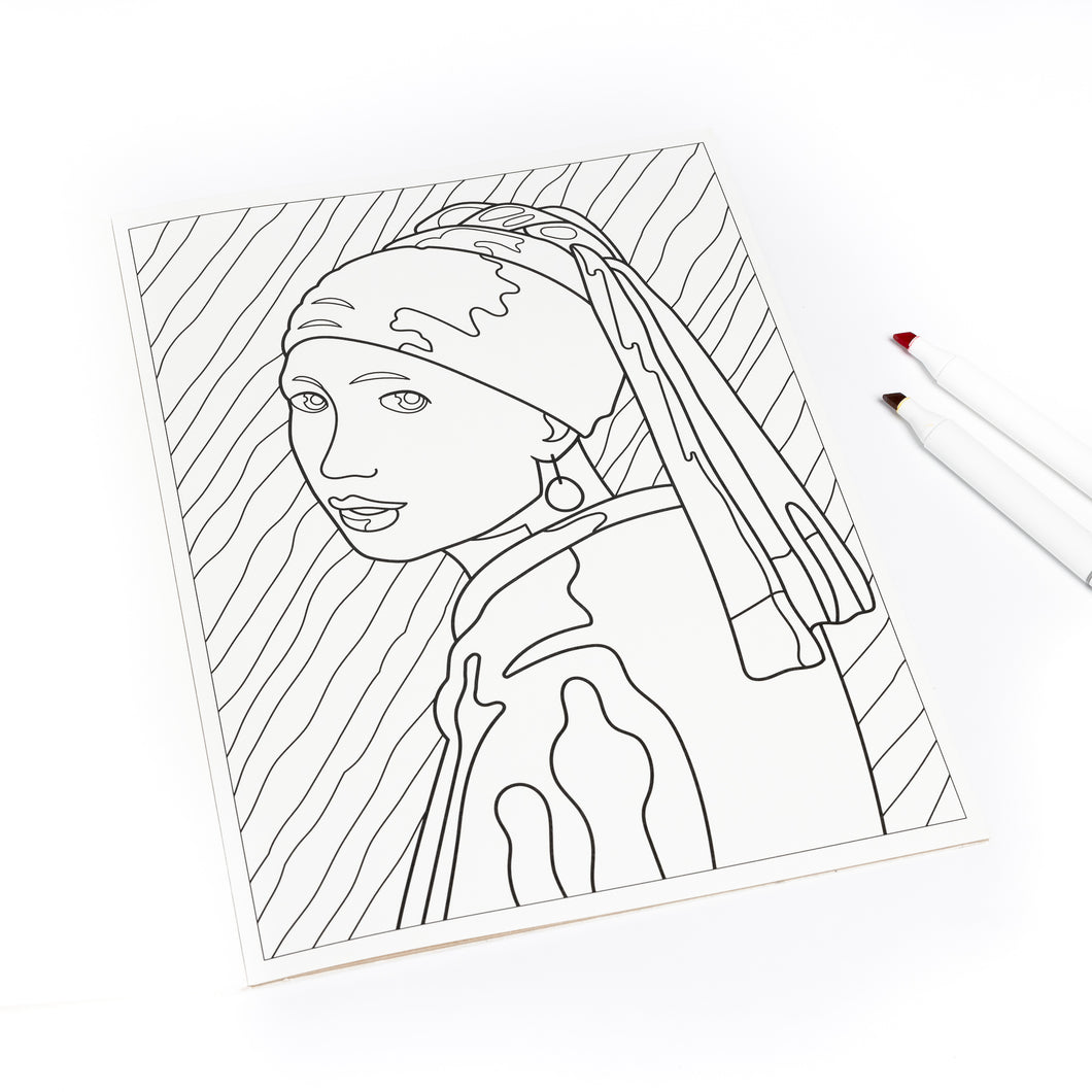 famous paintings coloring book